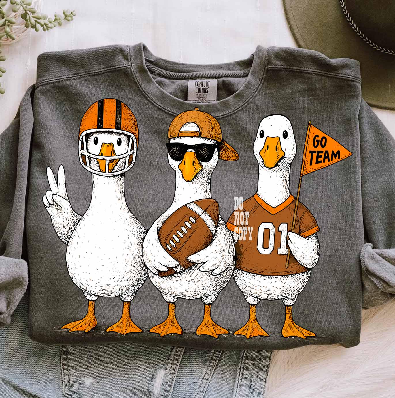 Funny Silly Goose Football Png, Fall Football Game Day Goose, Retro ...