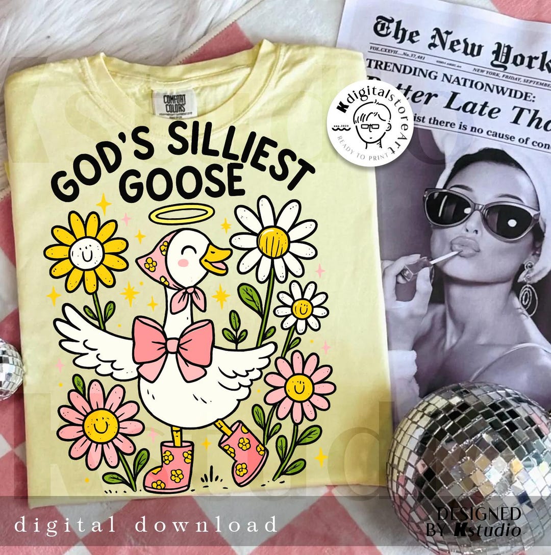 God's Silliest Goose, Snarky Goose Design Png, Silly Goose Duck Design ...