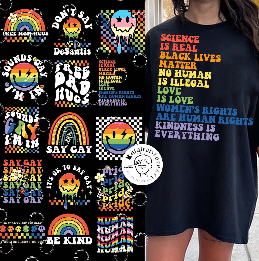 Pride Month LGBT Bundle Svg Png, Rainbow LGBT Flag Svg, Bundle Svg ...