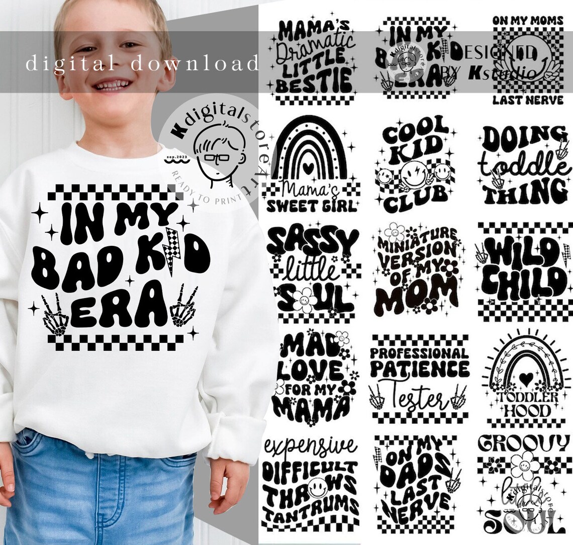 Toodle Boy Girl Bundle Svg Png, Kid Toddler Boy Girl Shirt, Feral Child ...
