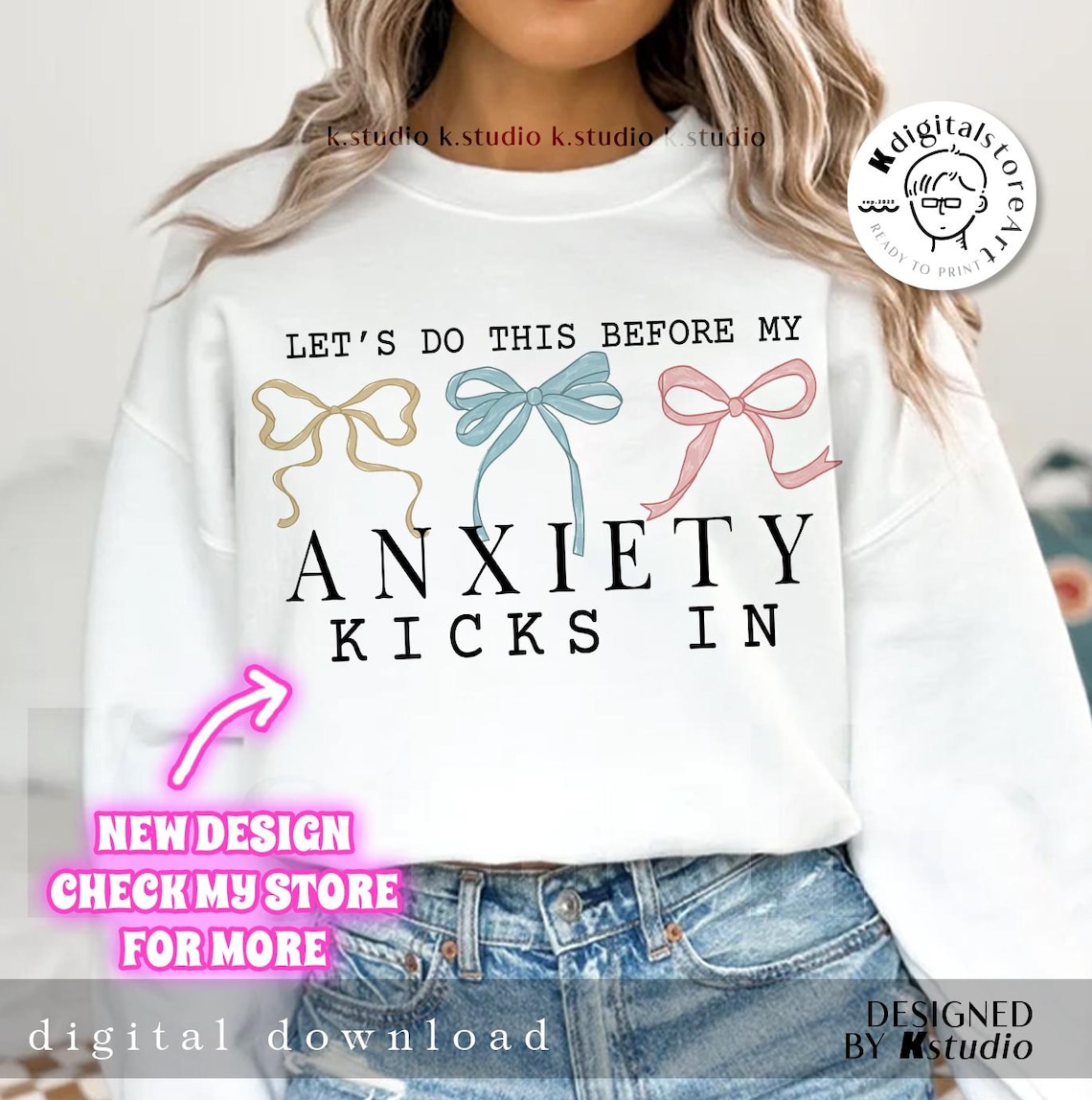 Coquette Mental Health Bow PNG, Mental Health Anxiety Png, Sleeve Shirt ...