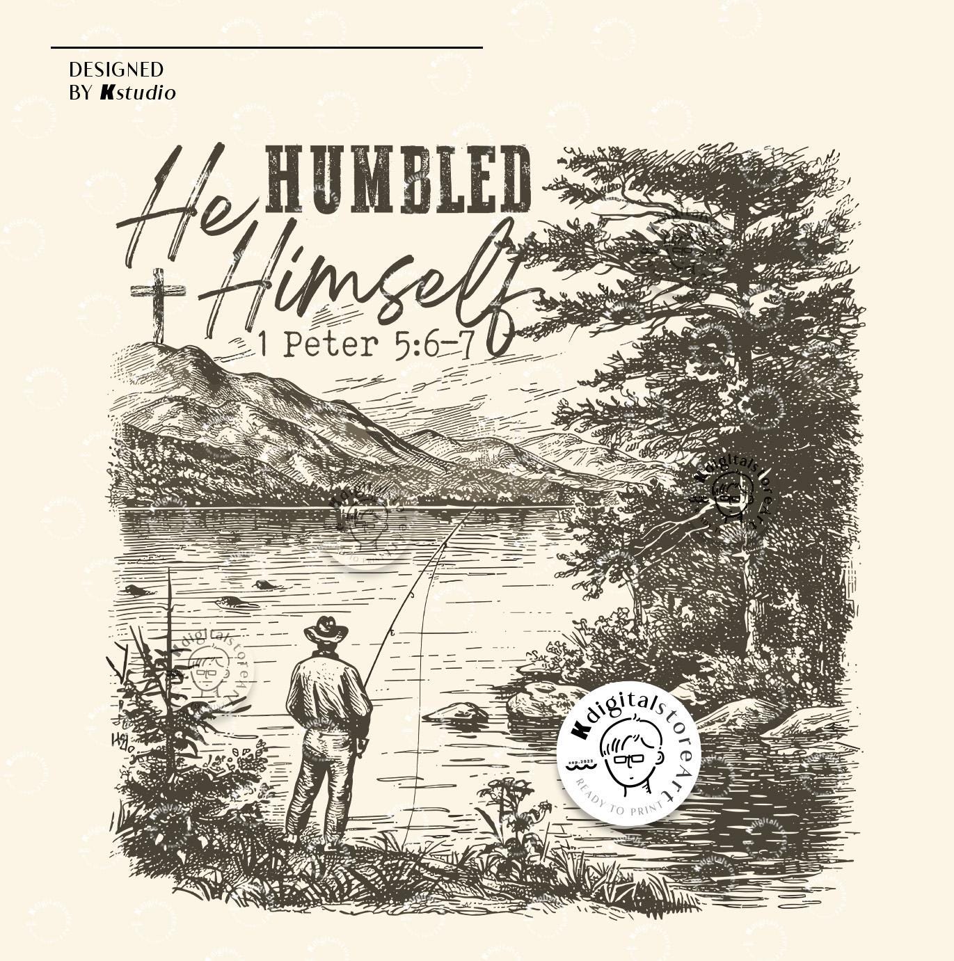 He Humbled Himself, Jesus Bible Verse, Bible Png, Jesus Fishing Png ...