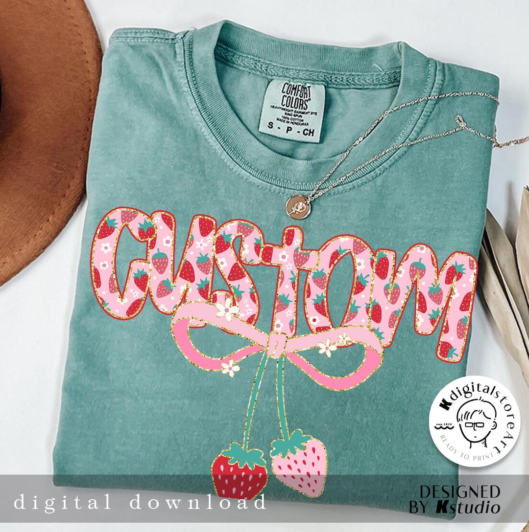 Strawberry Custom Name Png, Girly Strawberry Design, Name Kid Children ...