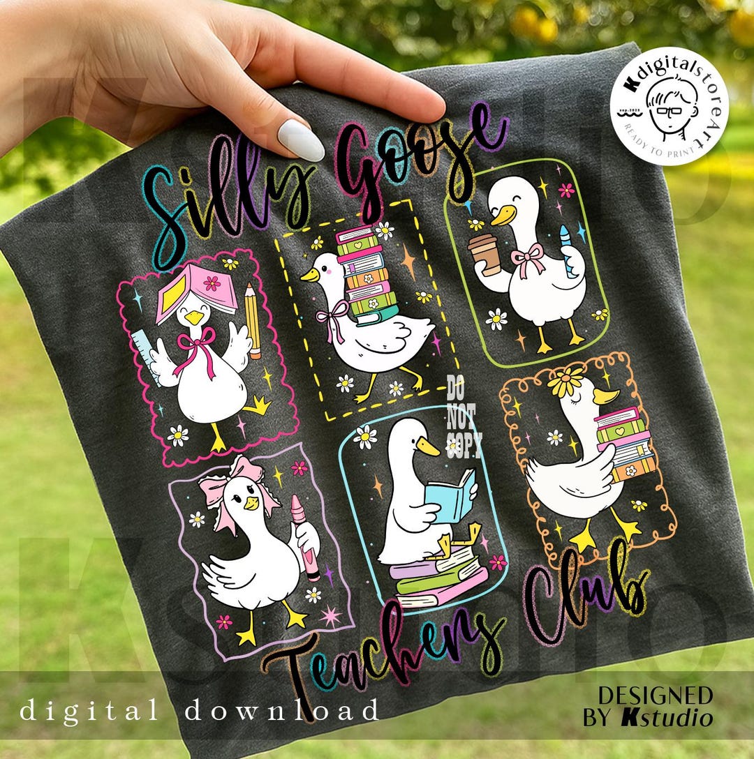 Silly Goose Teacher Club Png, Funny Teacher Png, Cute Back to School ...
