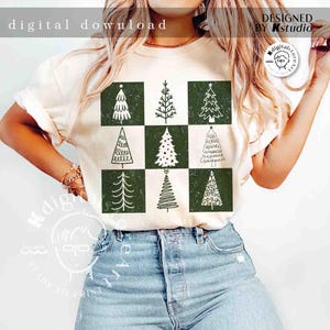 Checkered Christmas Tree Svg Png, Checkered Christmas, Christmas Svg ...