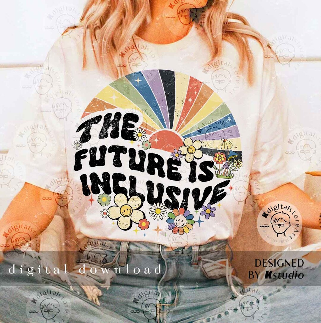 The Future is Inclusive Png, Rainbow LGBTQ Pride Flag, Gay Lesbian ...