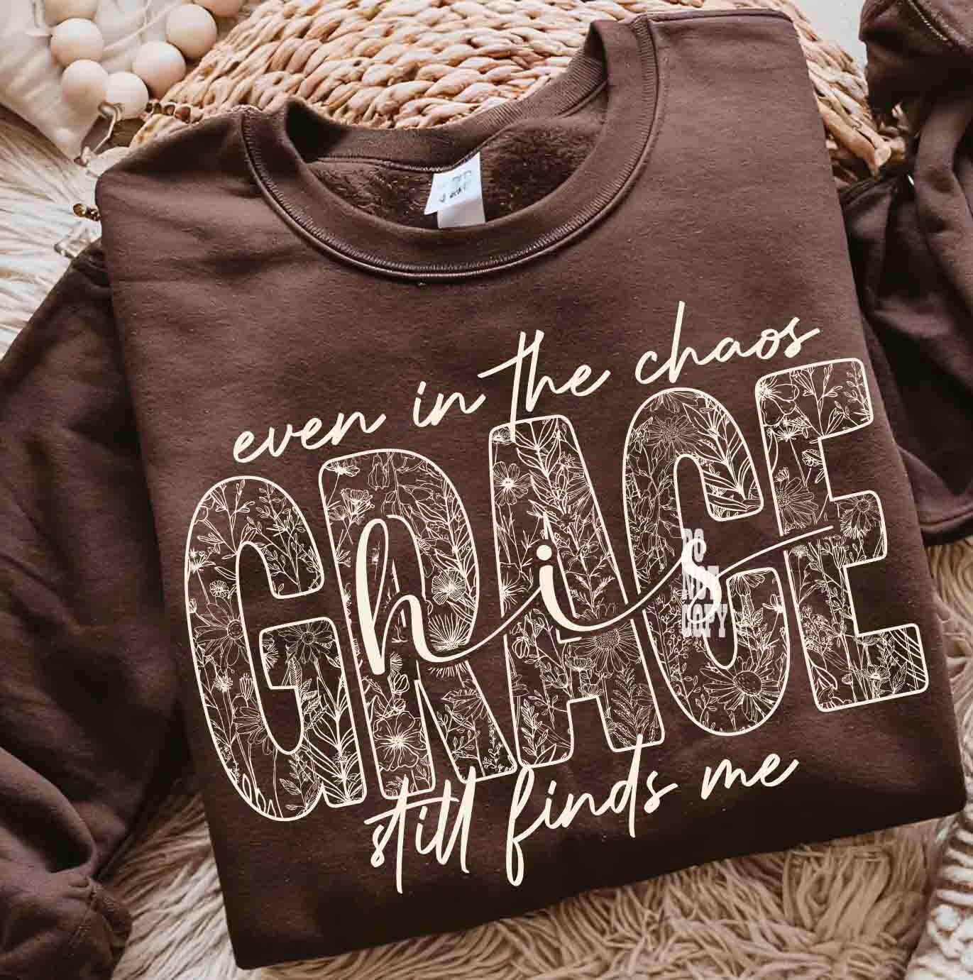 His Grace Still Finds Me PNG, Christian Faith Floral PNG, Even in the ...