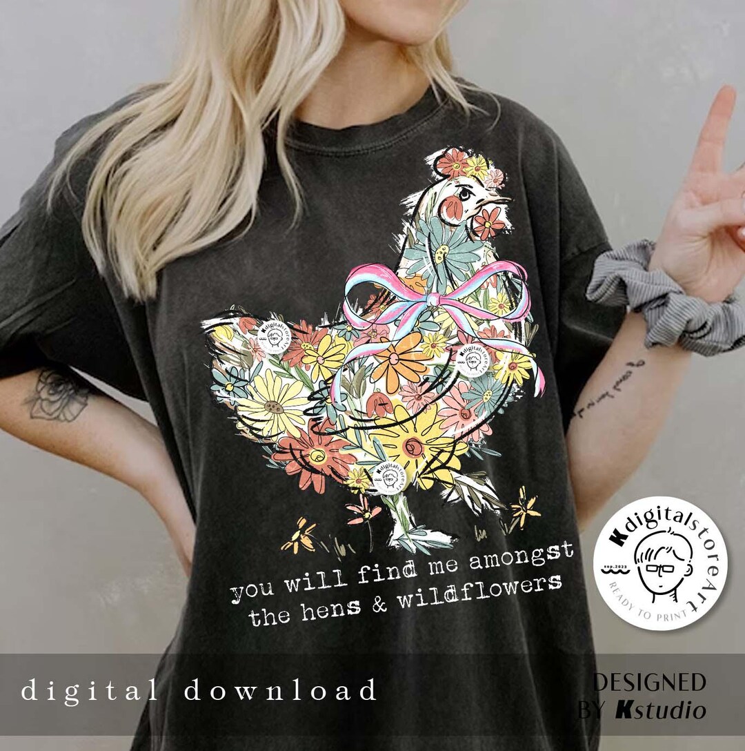 Coquette Wildflower Chicken Png, Wildflower Chicken Png, Chicken ...