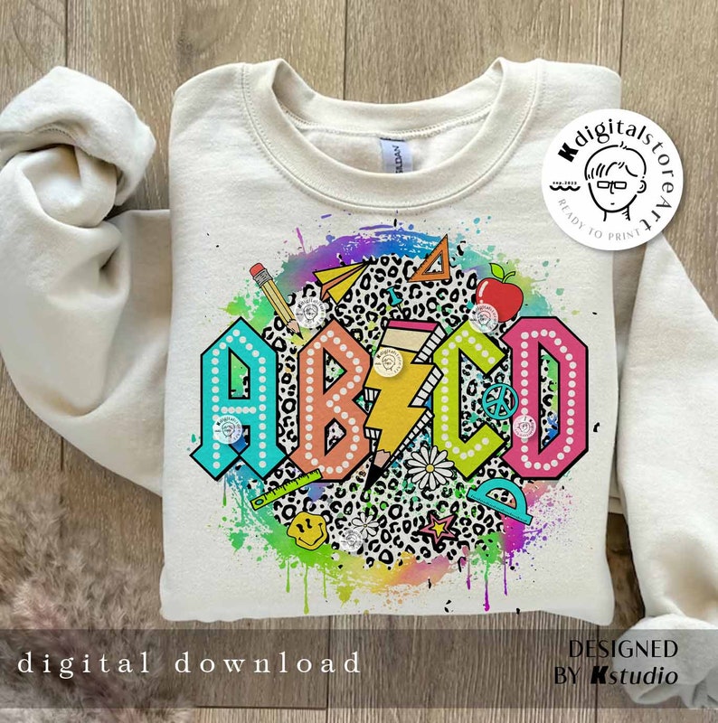ABCD Teacher Custom Png, Teacher Name Png, Teacher Shirt Design, ABCD ...