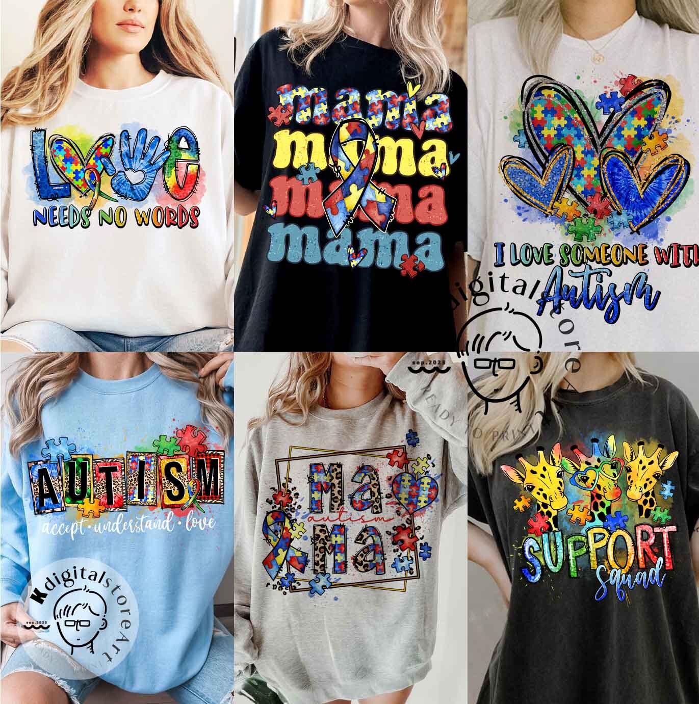 Bundle Png, Retro Autism Bundle Png, Autism Puzzle Png Bundle, Autism ...