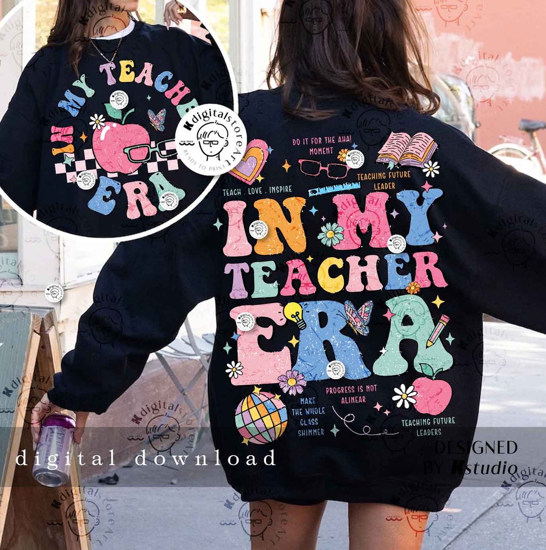 In My Teacher Era Png, Back to School Png, Teacher Era Shirt Design ...