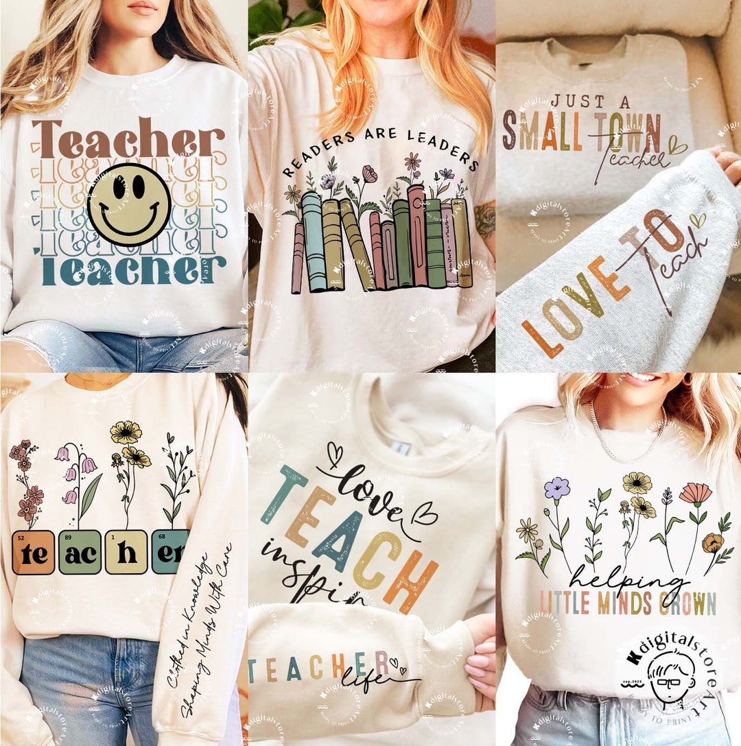 Retro Teacher Bundle Svg Png, Retro Teacher Life PNG, Teacher Back to ...