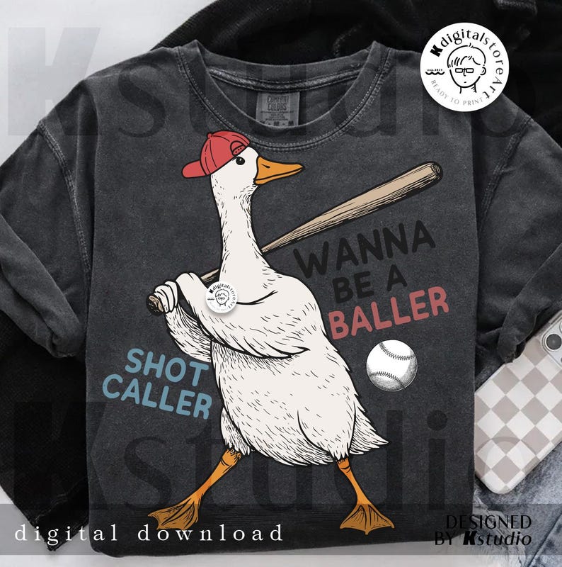 Baseball Goose Png, Wanna Be Baller Shirt Caller, Baseball Png ...