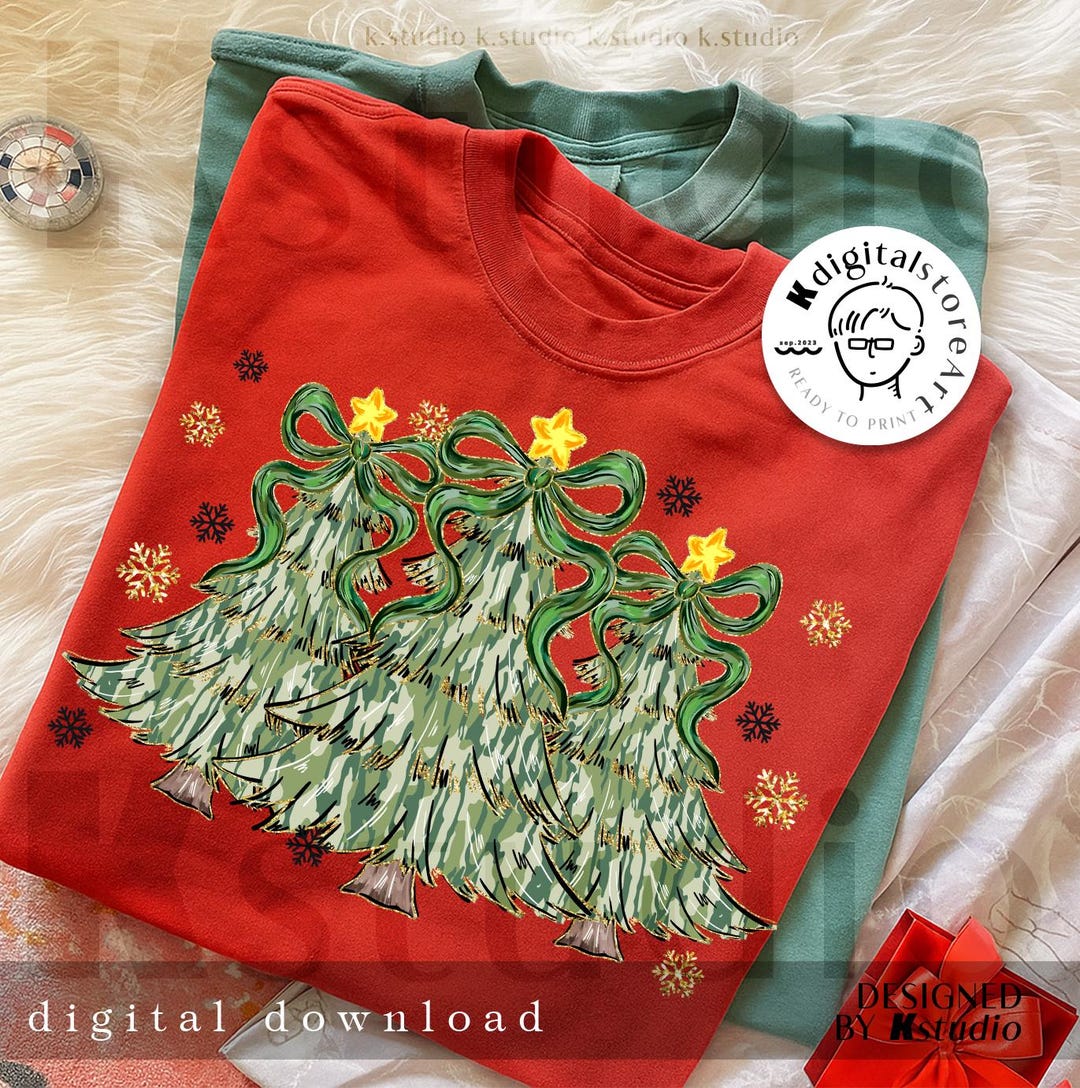 Brushstroke Christmas Tree Camouflage PNG, Coquette Glitter Xmas Trees ...