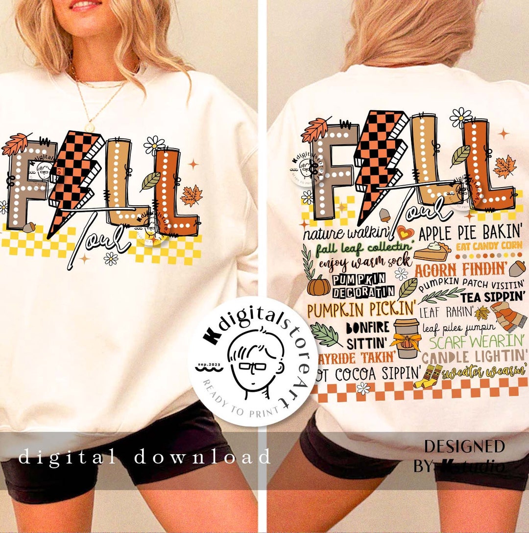 Retro Fall Tour Png, Fall Vibes PNG, Fall Shirt Png, Autumn Design Png ...