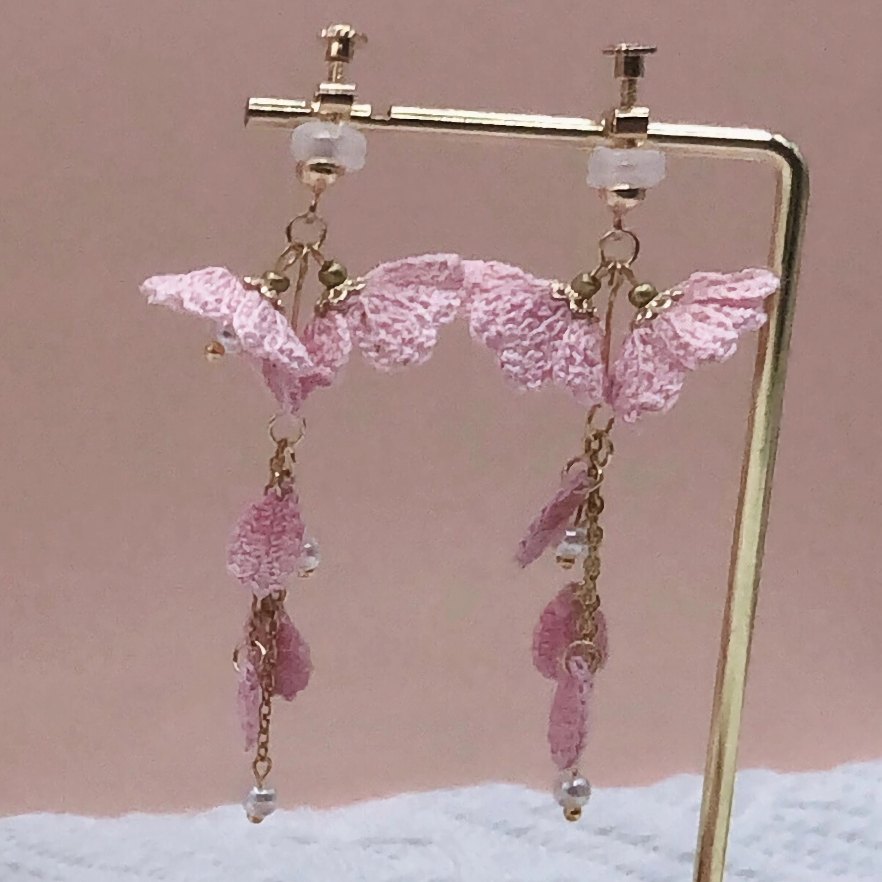 Handmade Micro Crochet Sakura Earring, Cherry Blooms Earring, Handmade ...