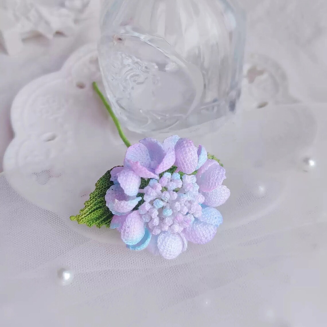 Handmade Micro Crochet Brooch, Preserved Flower Brooch, Simulation ...