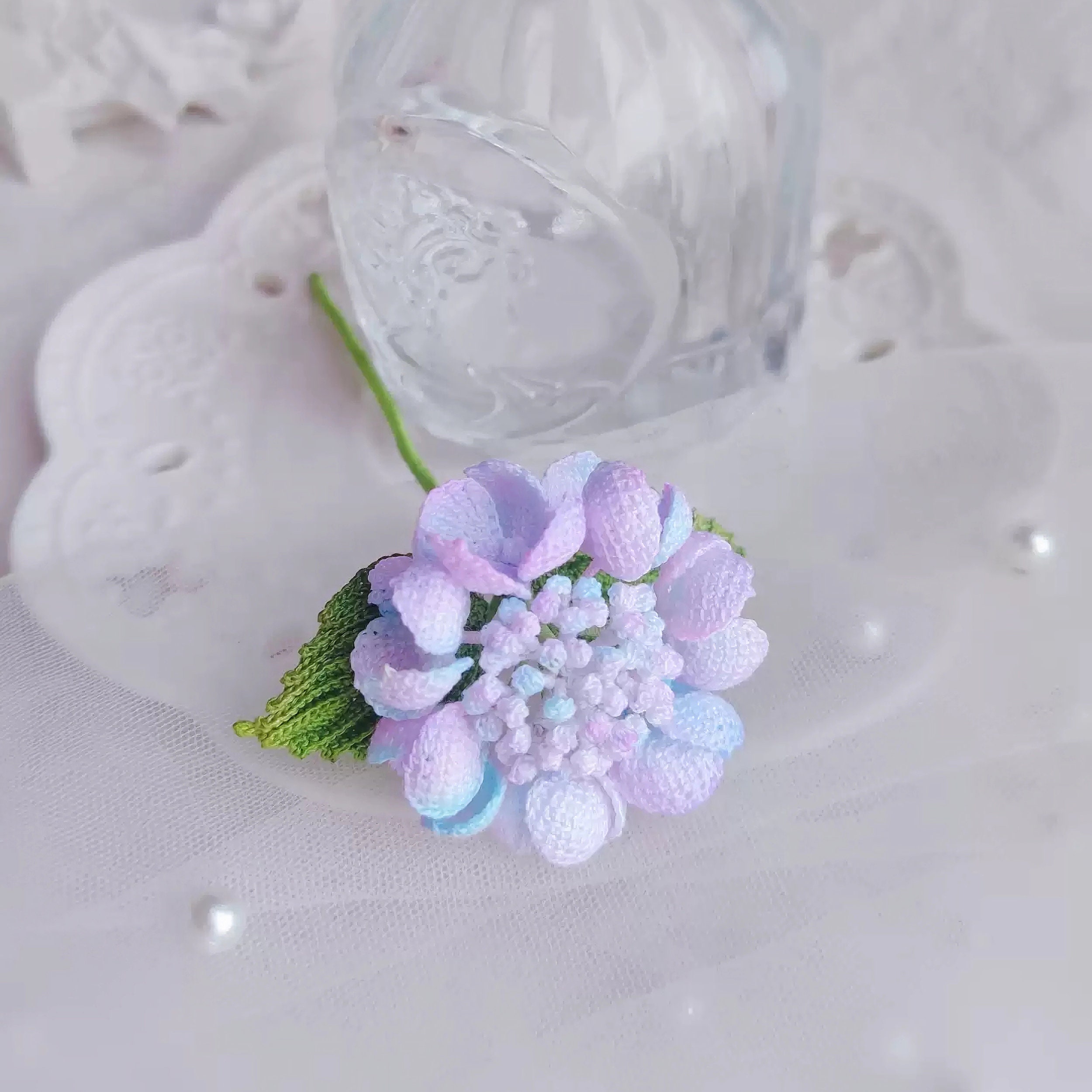 Handmade Micro Crochet Brooch, Preserved Flower Brooch, Simulation ...