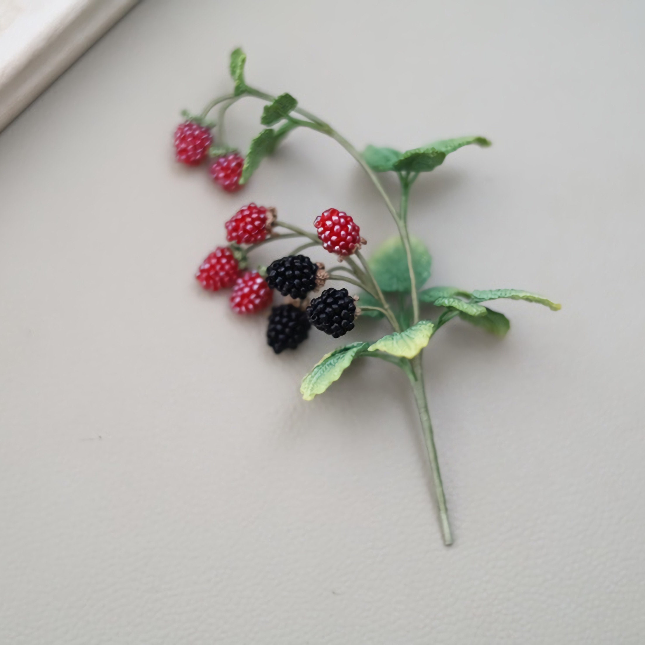 Micro Crochet Brooch, Raspberry Brooch, Fruit Brooch, Blackberry Brooch ...