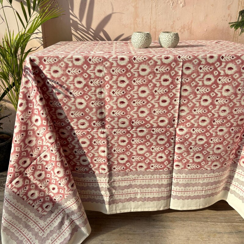 Block Print Tablecloth - Etsy