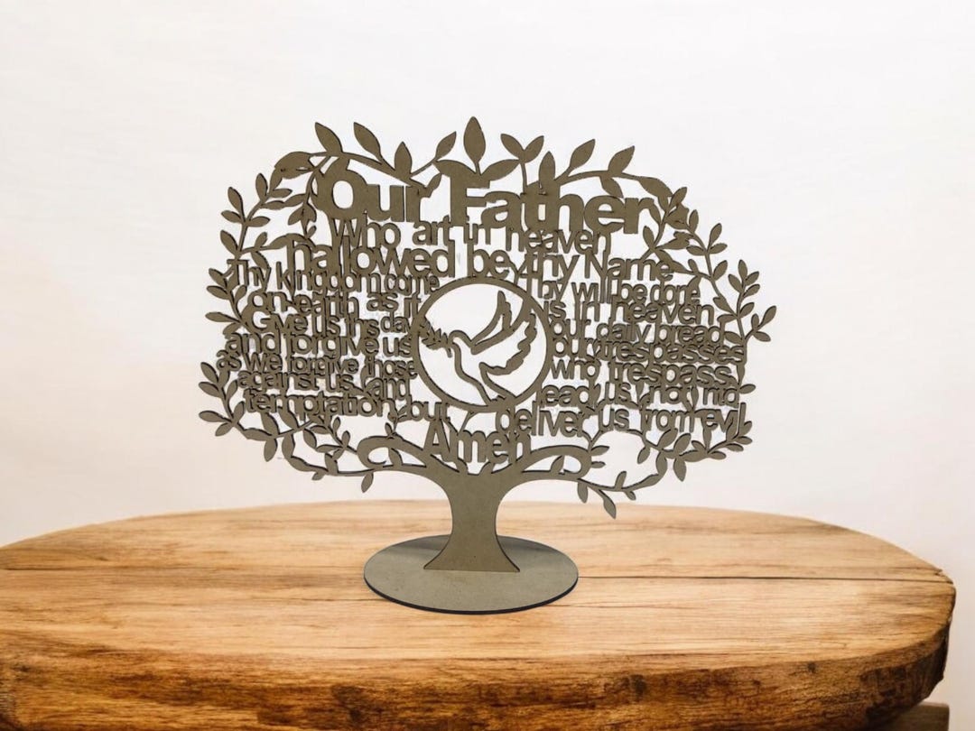 Our Father, Lords Prayer Tree CNC Cutting File Svg Dxf Pdf Eps Ai ...