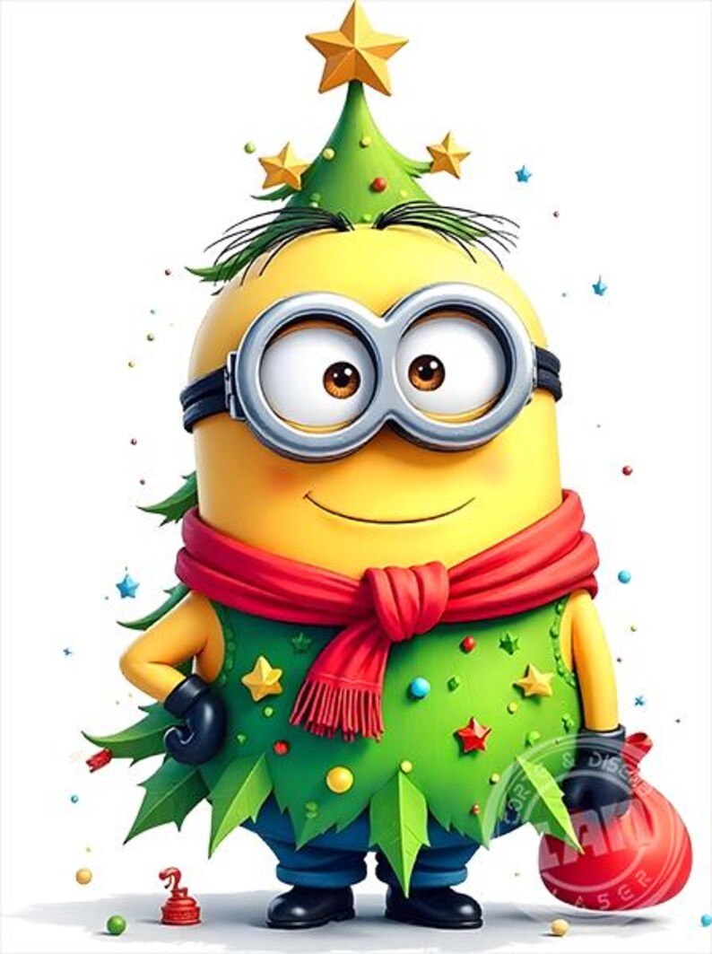 Minions Christmas, Minions Art, Christmas Decoration for Kids, Artistic ...