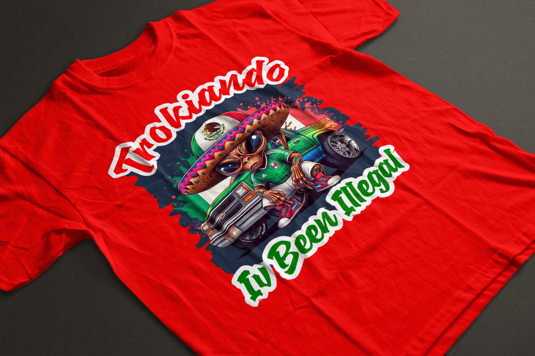 Trokiando Alien,truck,trokiando ,mexico Style Illegal Grafite Rustick T ...