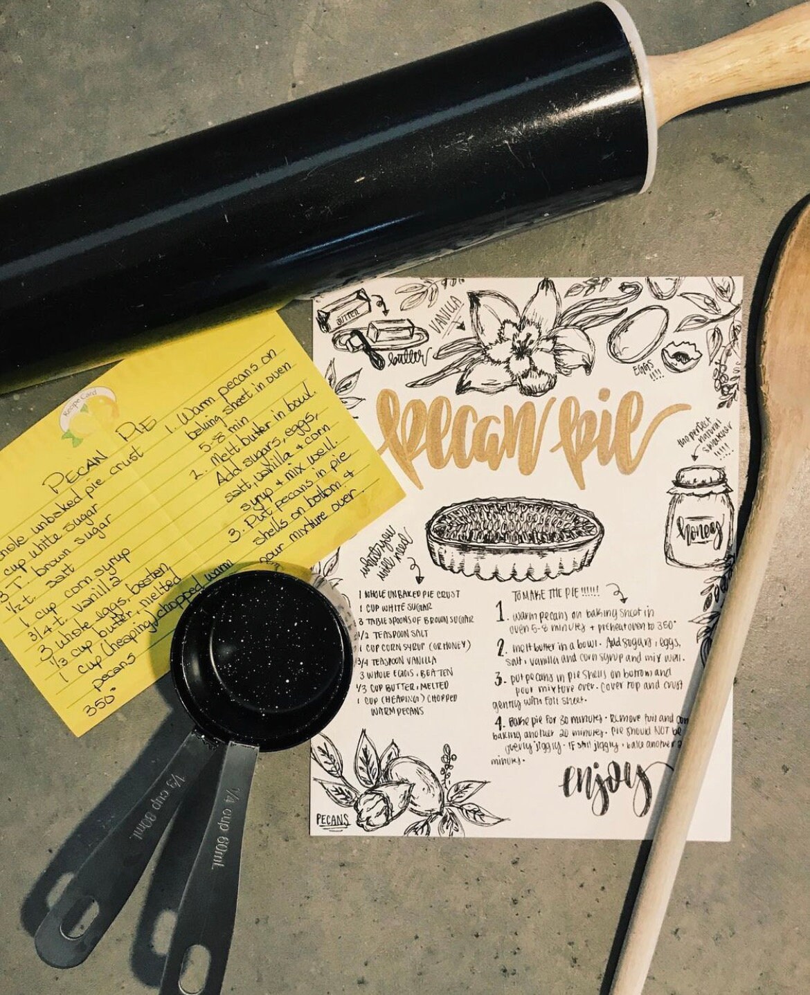 Hand Drawn Recipe Cards - Etsy
