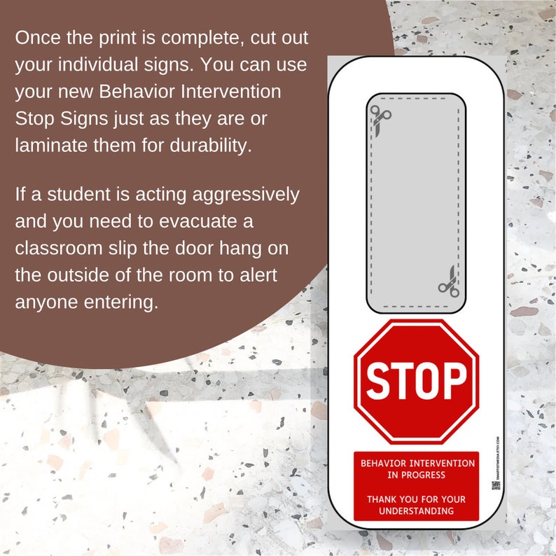 Behavior Intervention Sign, ABA Stop Sign, RBT Badge, BCBA Badge, Sped ...