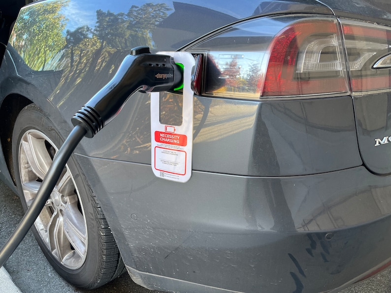 EV Charging Sign, Electric Vehicle Charging Status Sign, EV Etiquette ...