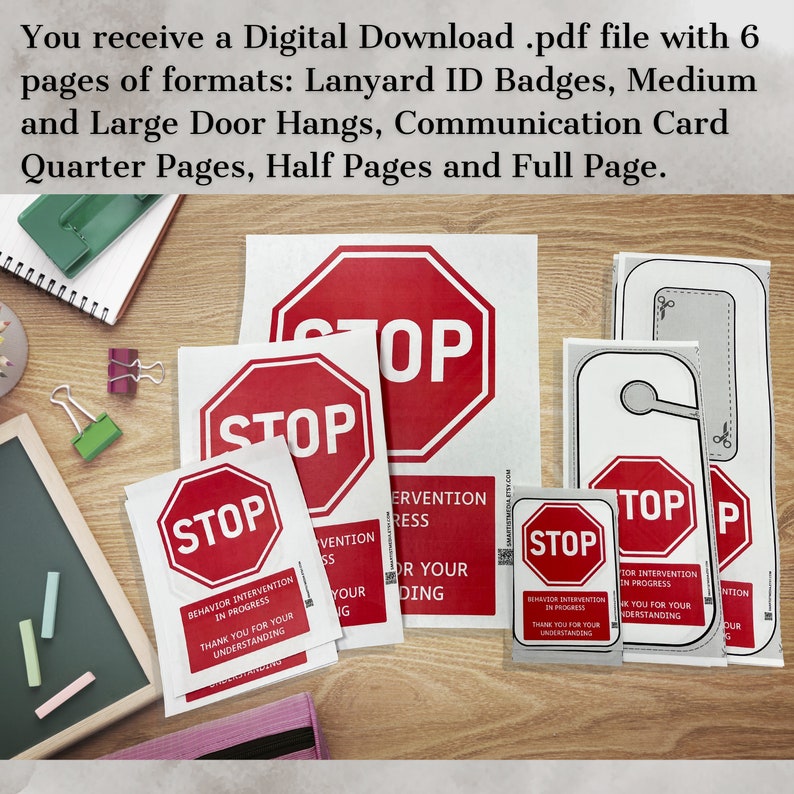 Behavior Intervention Sign, ABA Stop Sign, RBT Badge, BCBA Badge, Sped ...