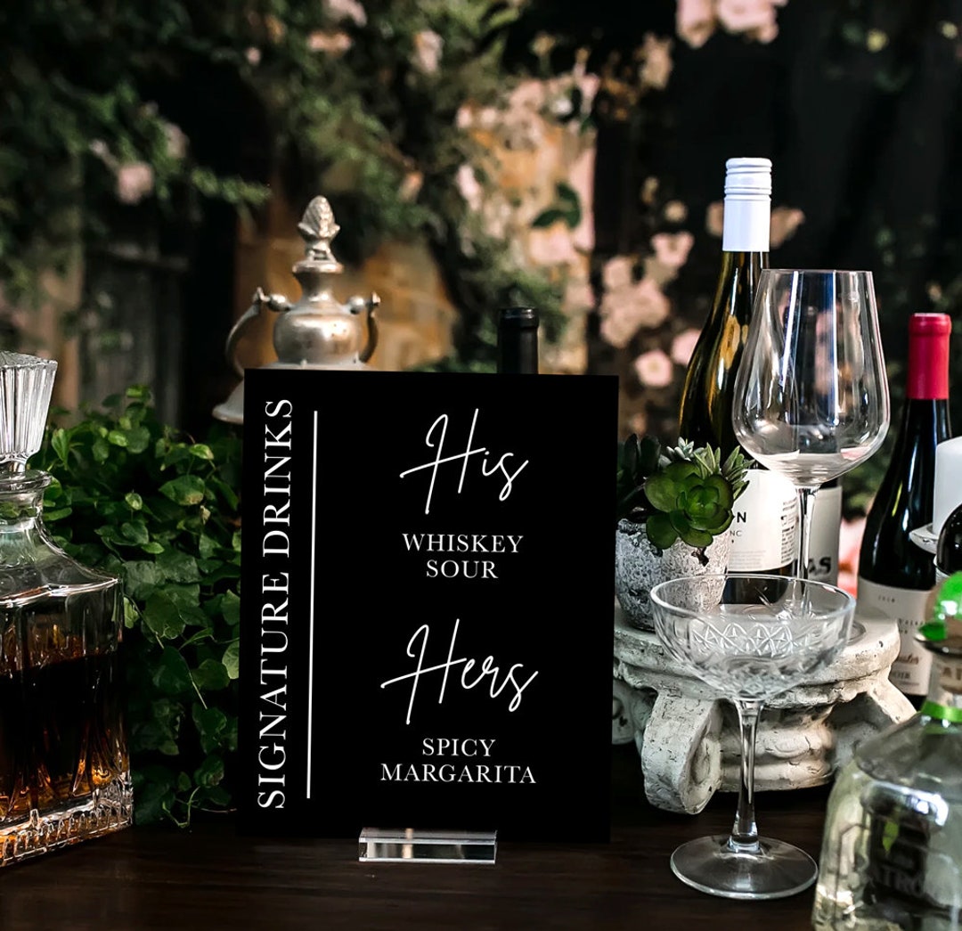 Wedding Bar Menu Sign, Custom Bar Menu Sign, Wedding Bar Sign, Custom ...