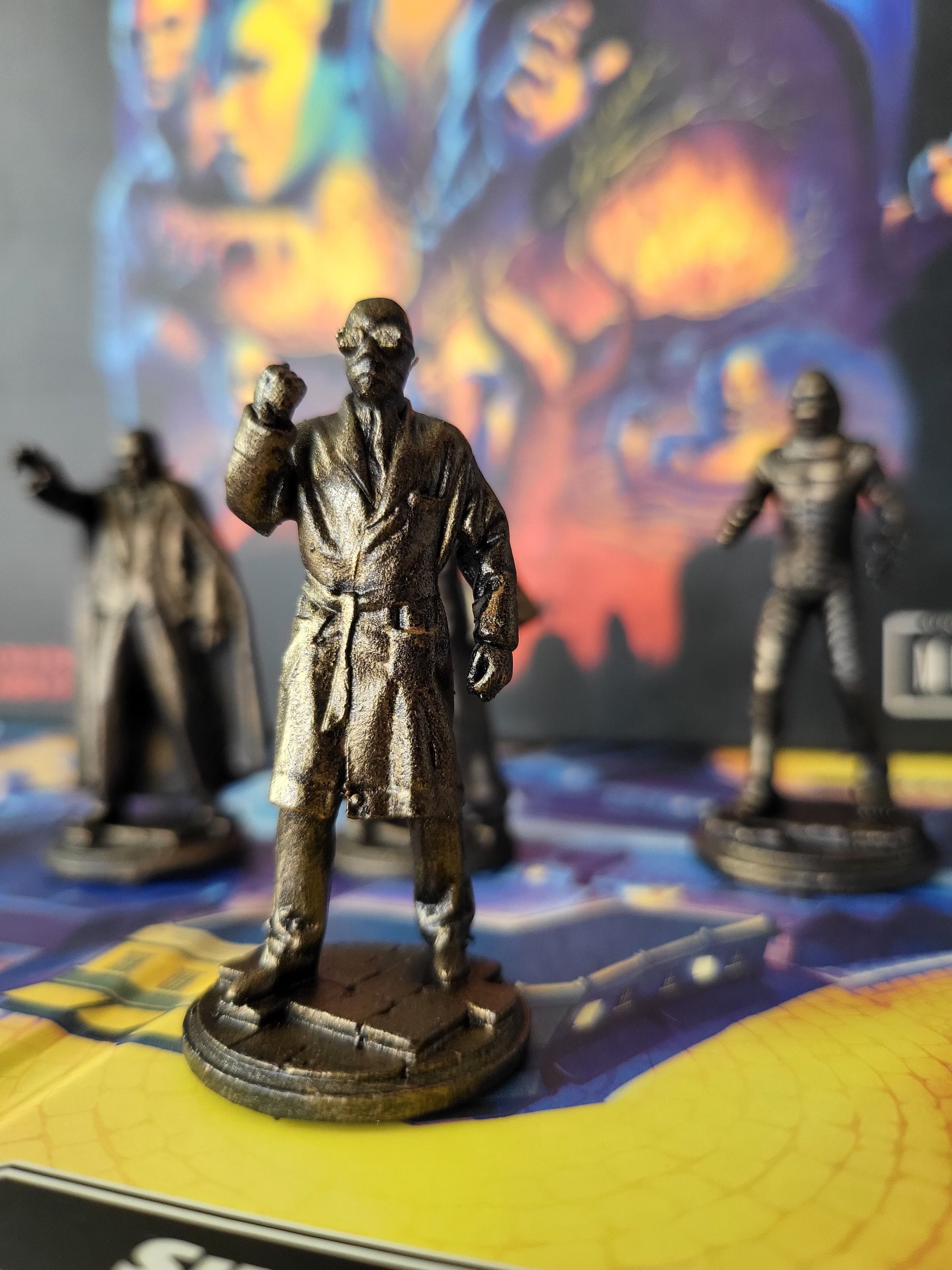 Horrified Game Custom Bronze Look Painted Monster Mini Figures ...
