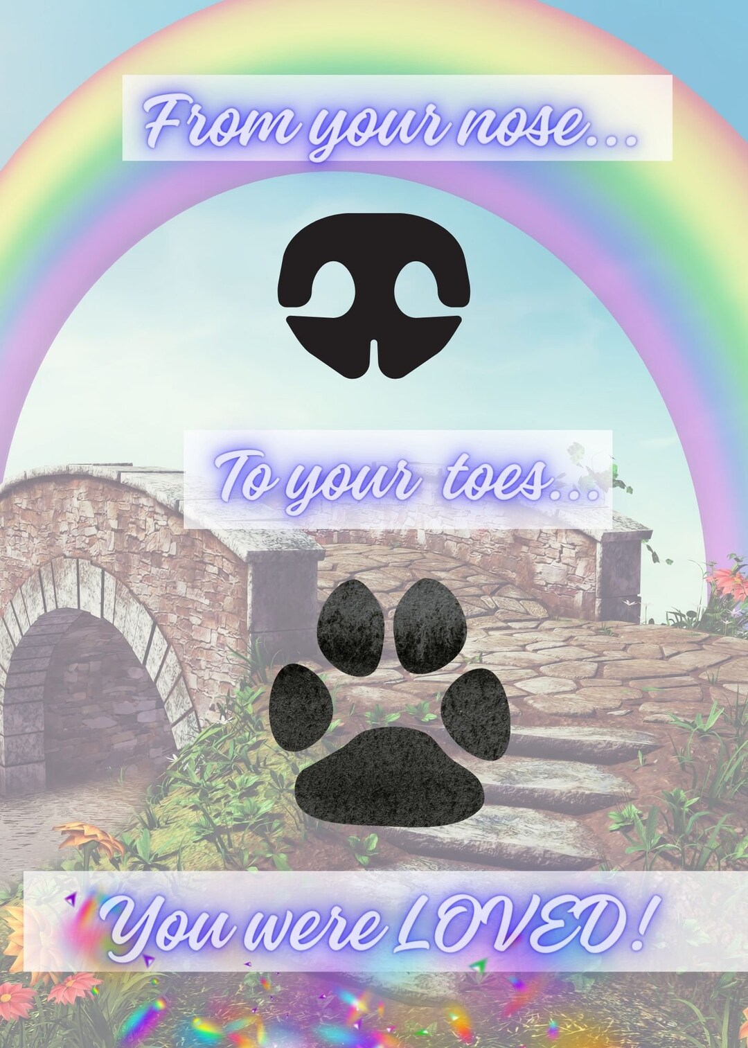 Noseprint/pawprint Sympathy Card - Etsy