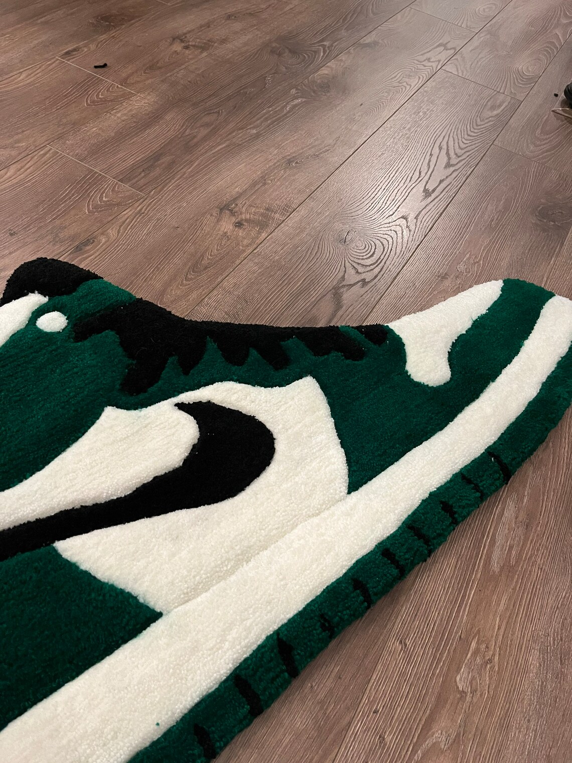 Handmade Nike Inspired Tufted Rug Unique Sneaker Art for Your Space ...