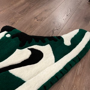 Handmade Nike Inspired Tufted Rug Unique Sneaker Art for Your Space ...