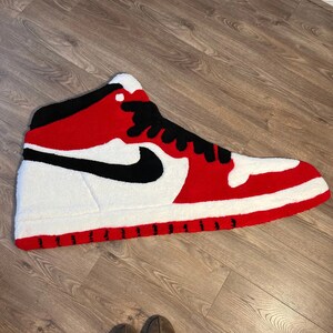 Handmade Nike Inspired Tufted Rug Unique Sneaker Art for Your Space ...