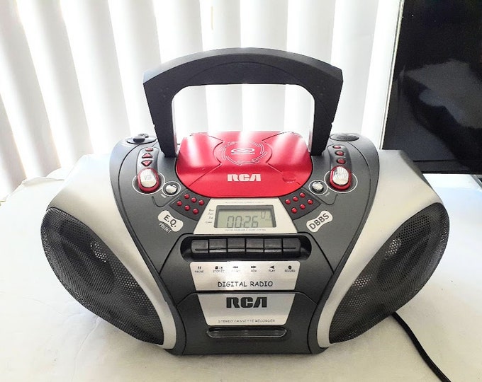 Vintage RCA Boombox Model No. RCD134B Cd/cassette/amfm Stereo Portable ...