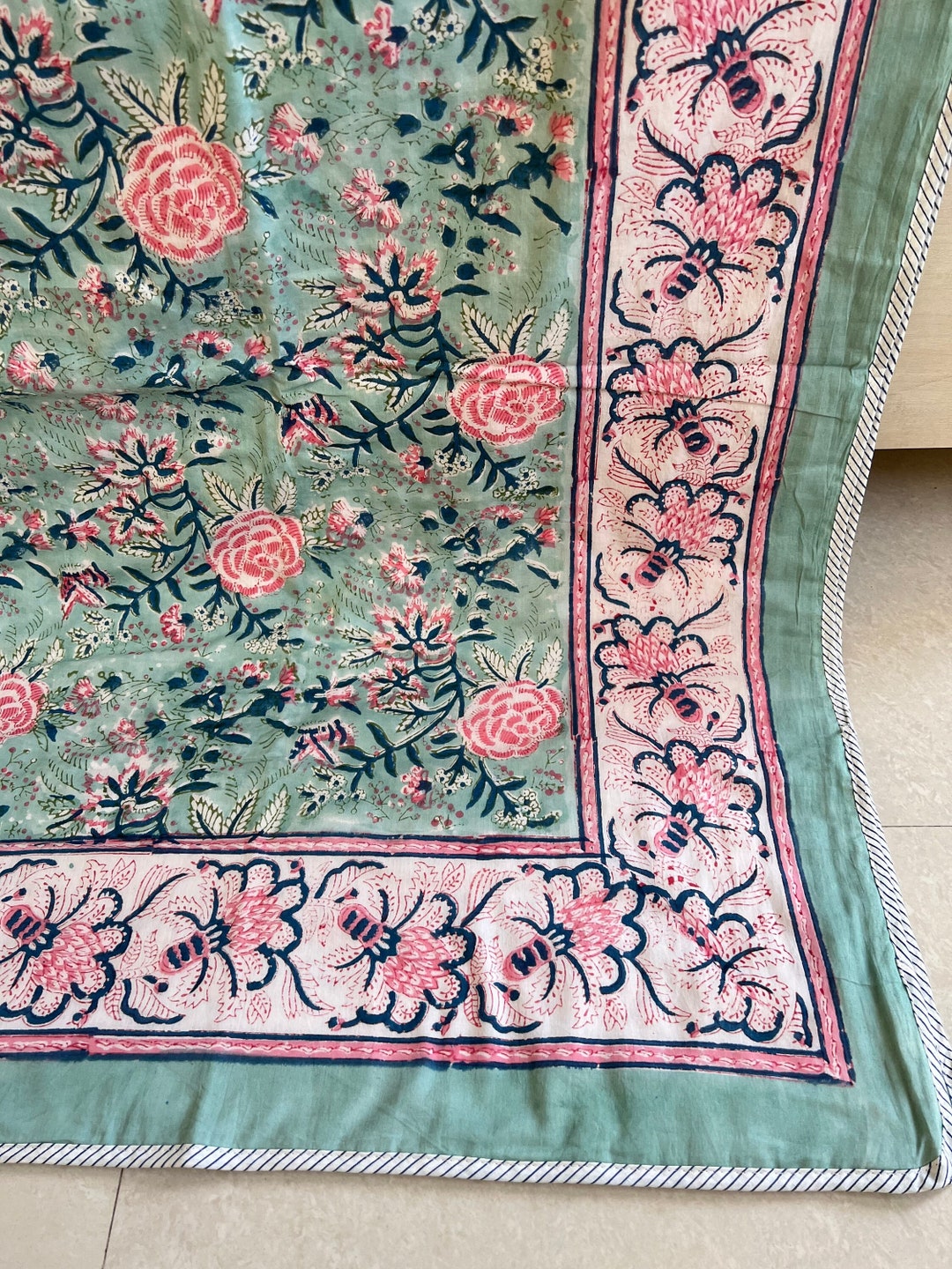 Reversible Cotton Ac Dohar Hand Block Print Cotton Dohar Indian ...