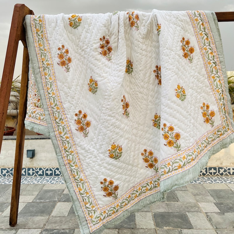 Block Print Quilt - Etsy