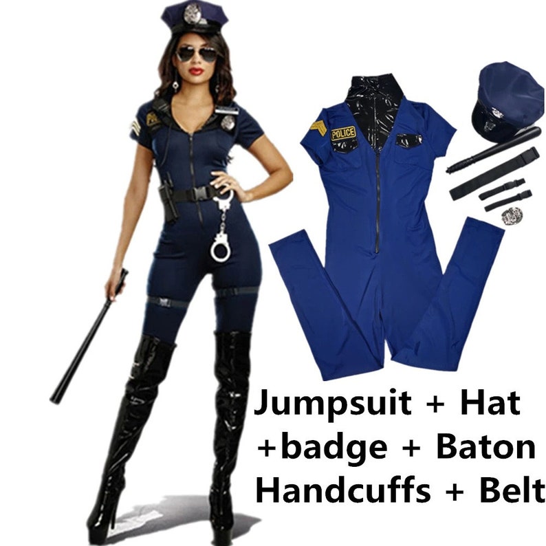 Sexy Female Cop Police Officer Costume Accessories Included Etsy