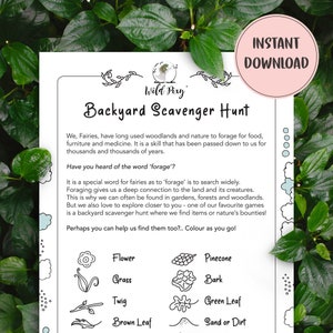 Backyard Scavenger Hunt Activities Printable PDF Instant Download ...