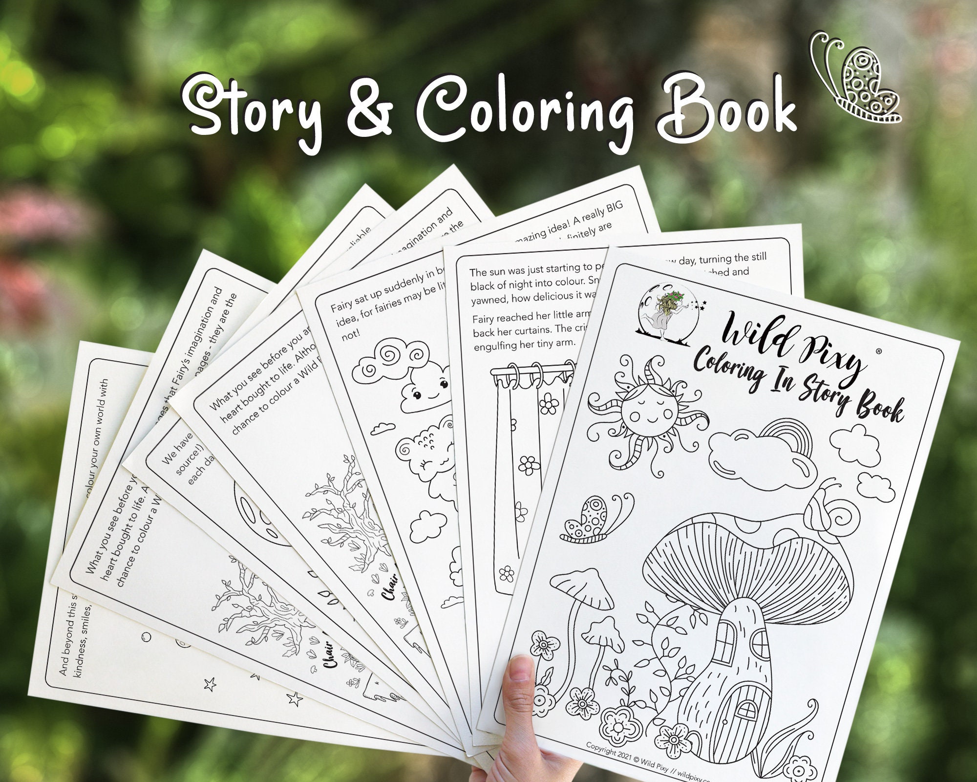 Coloring in Storybook for Kids and Adults Instant Download, Printable ...