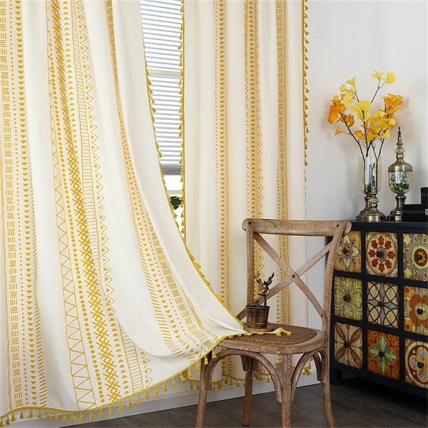 Shop Yellow Curtains - Etsy