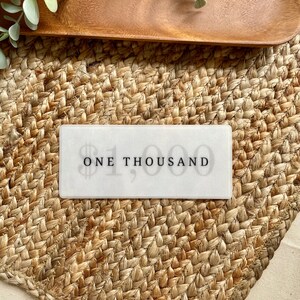 Cash Placeholders Set of 3 | Laminated Matte Vellum | Minimal Aesthetic ...