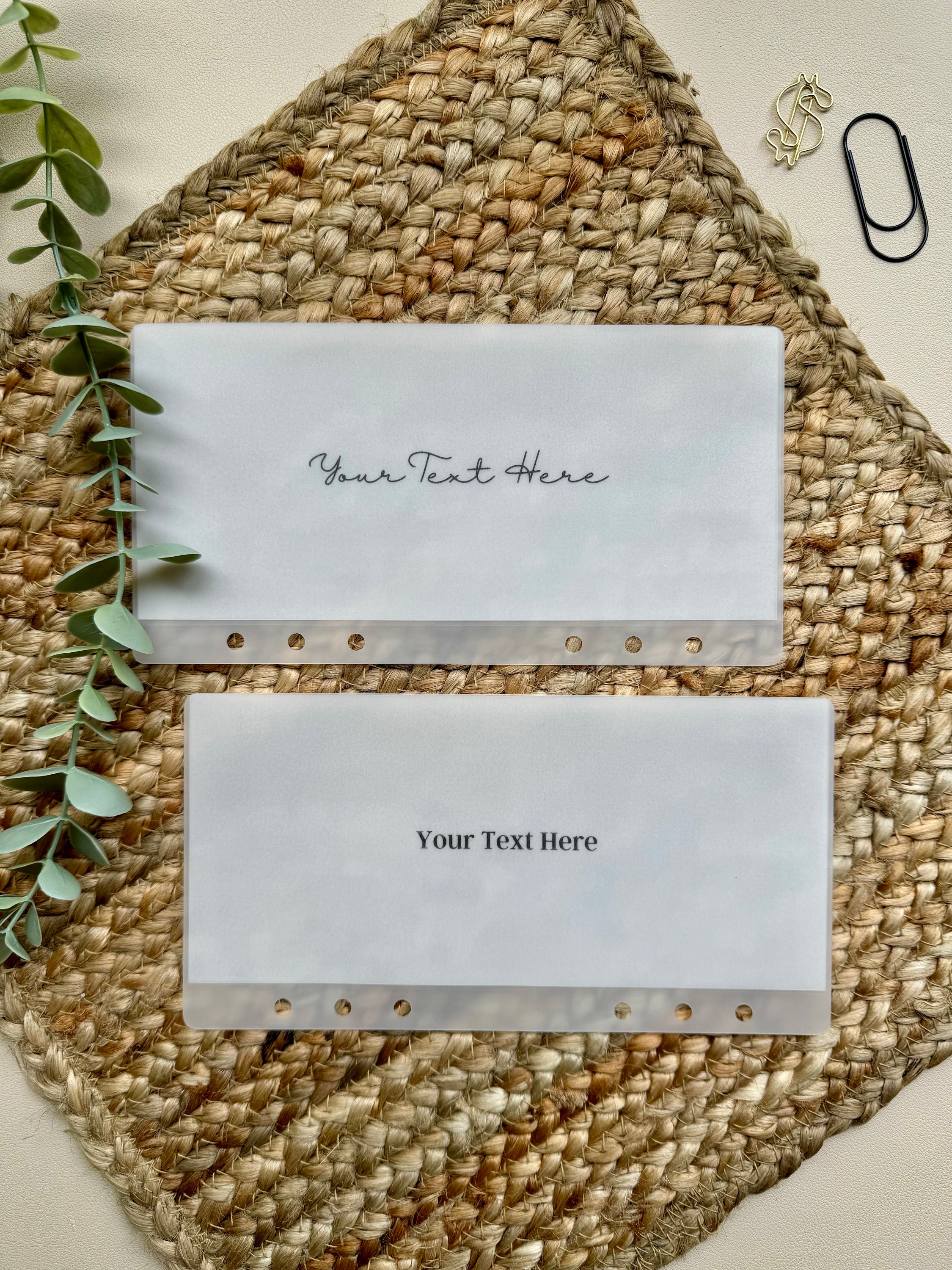 A5 Custom Cash Envelope | Laminated Matte Vellum | Minimal Aesthetic ...