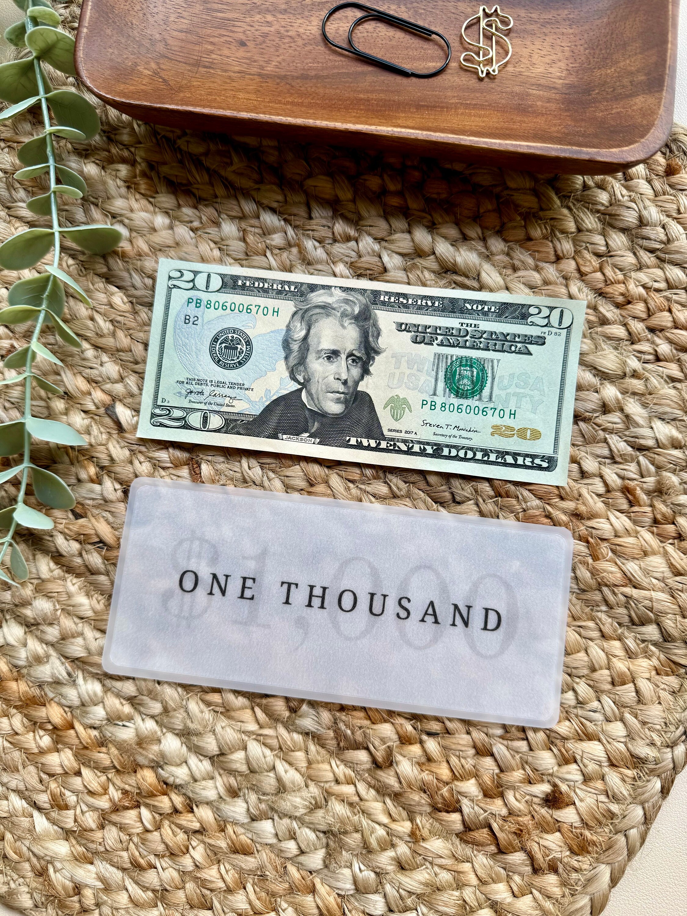 Cash Placeholders Set of 3 Laminated Matte Vellum Minimal Aesthetic - Etsy