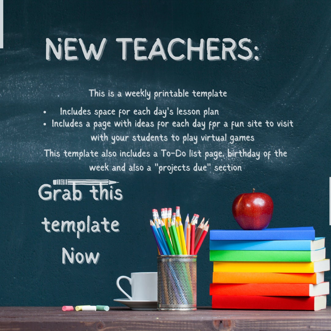 Teachers, Weekly Lesson Plan, Blank Template, Fun Weekly Activities ...