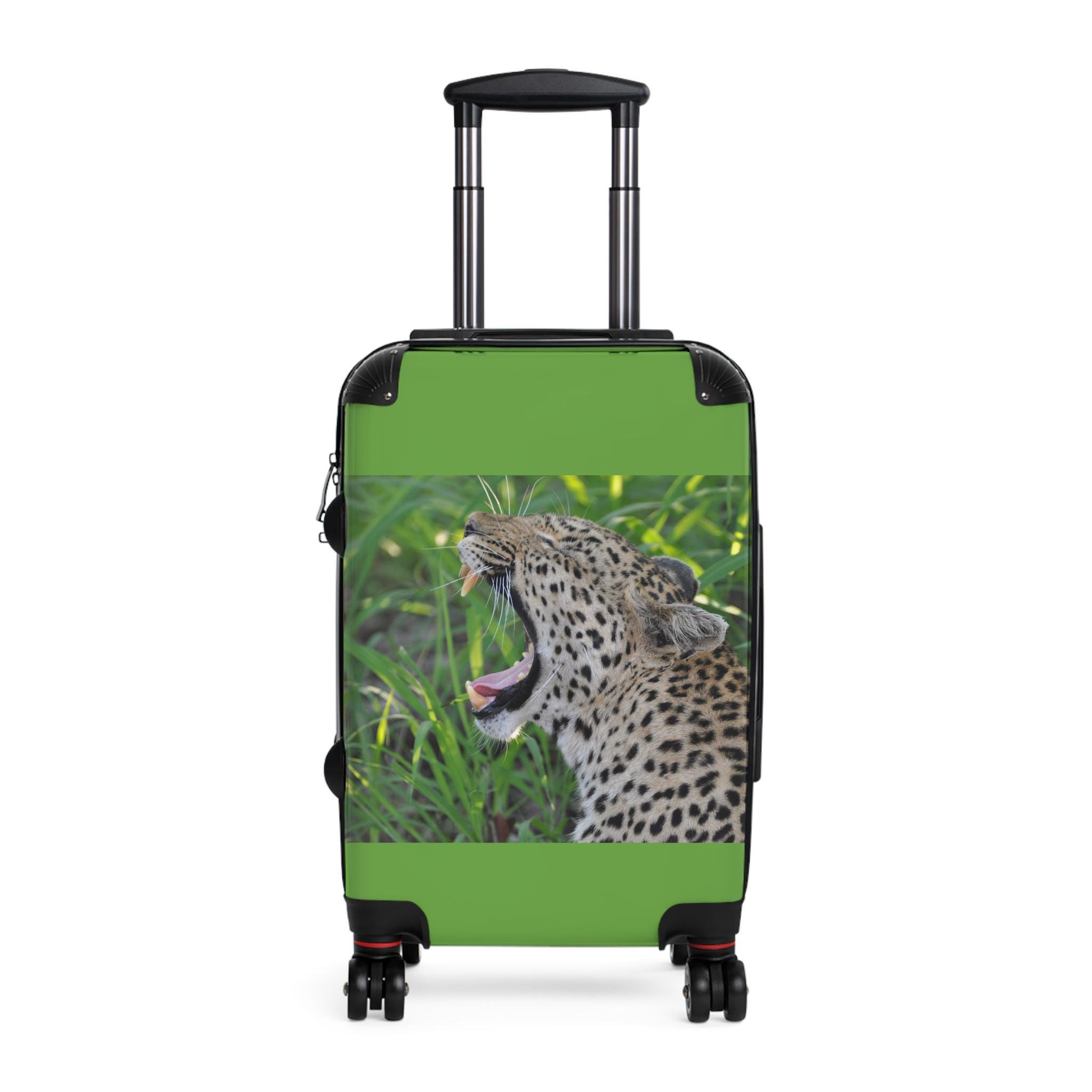 Leopard Chic Suitcase, Leopard Print, Traveler Luggage Bag, Safari ...