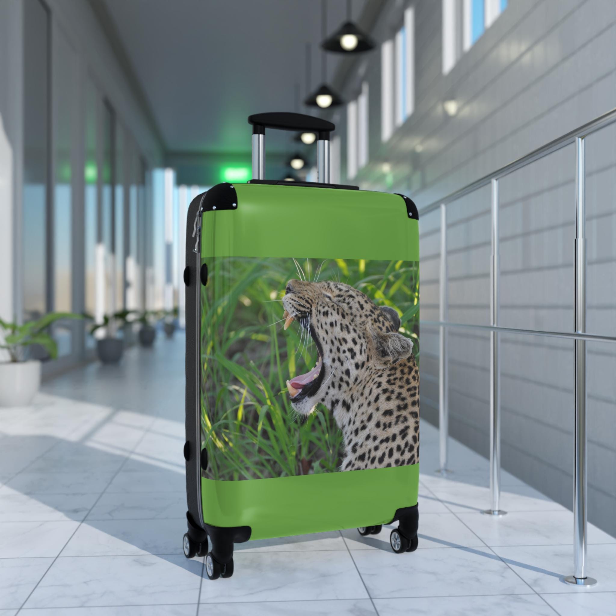 Leopard Chic Suitcase, Leopard Print, Traveler Luggage Bag, Safari ...